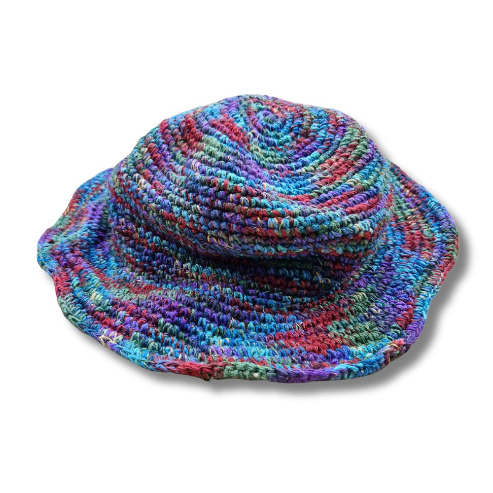 Block Colour Hemp Sun Hats From Nepal - Fairly Traded Summer Hats ...