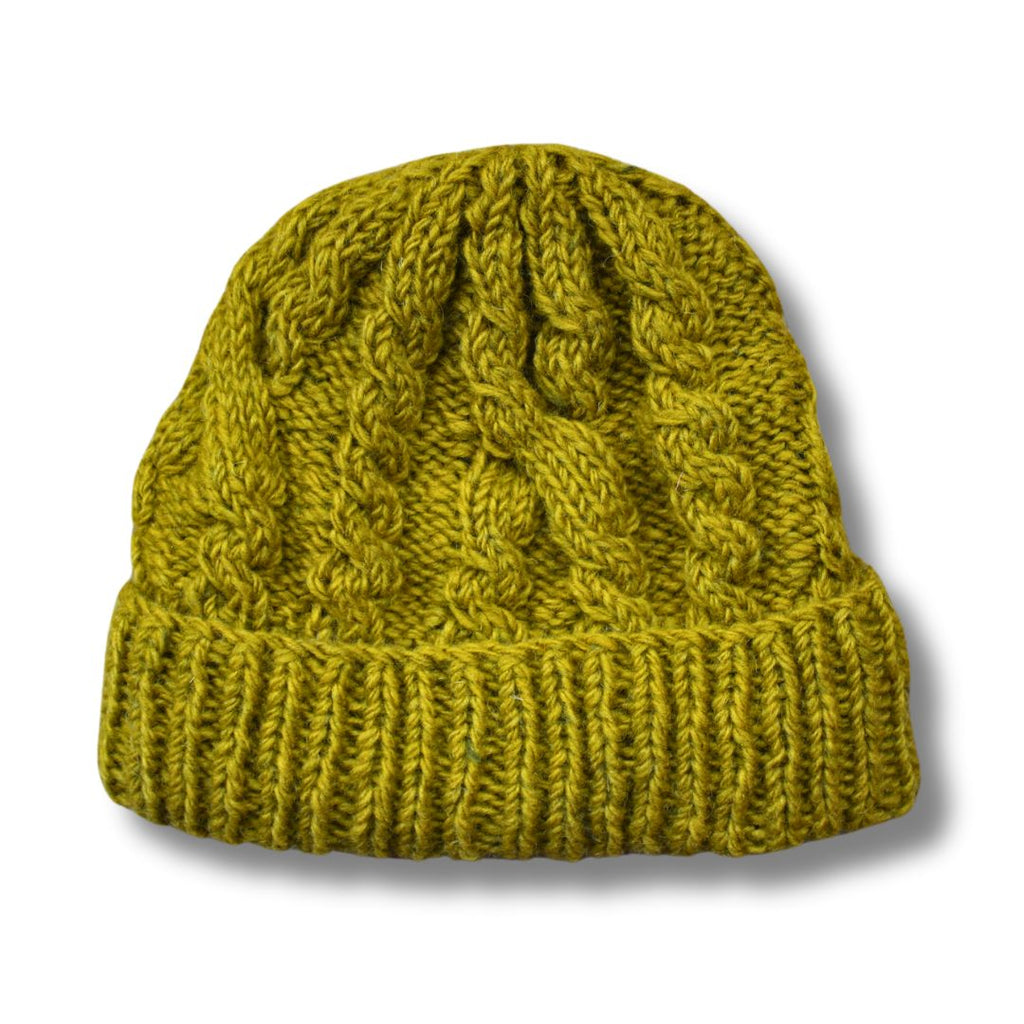 Cable Knit Wool Beanie Hat | Hand Knitted in Nepal – From The Source