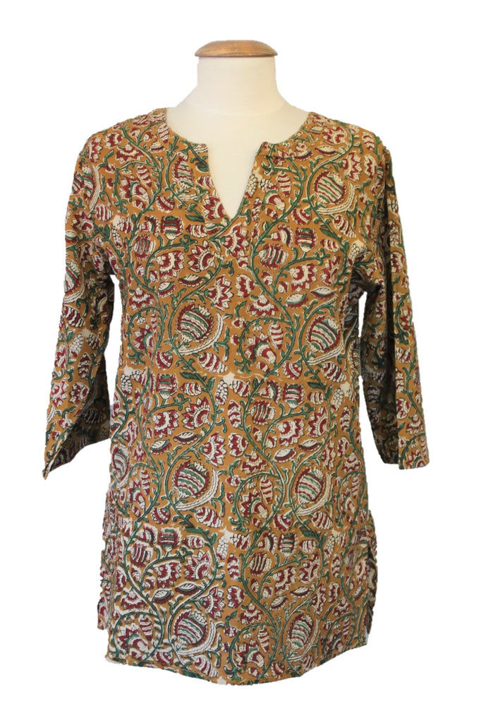 Block Print Cotton Top - Fair Trade Hand Printed Ladies Clothing – From ...