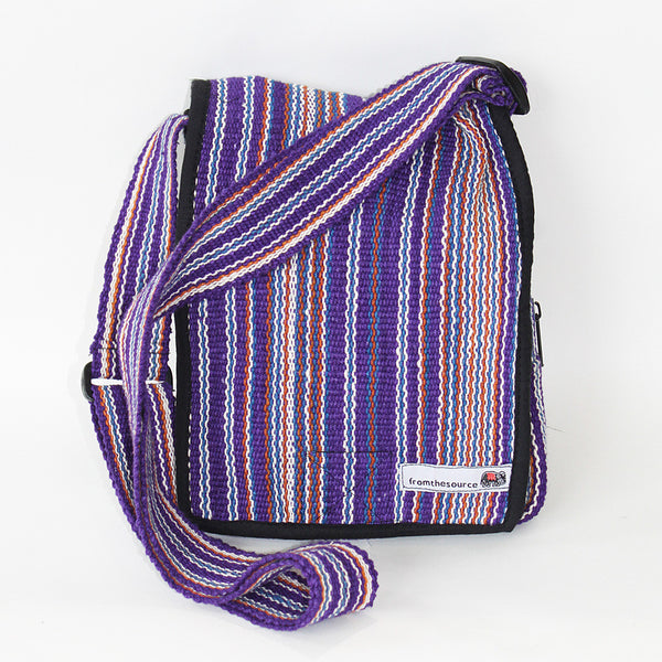 Four Pocket Colourful Small Fair Trade Shoulder Bag with Long Strap ...