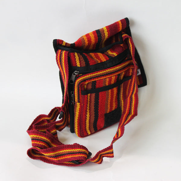 Four Pocket Colourful Small Fair Trade Shoulder Bag with Long Strap ...