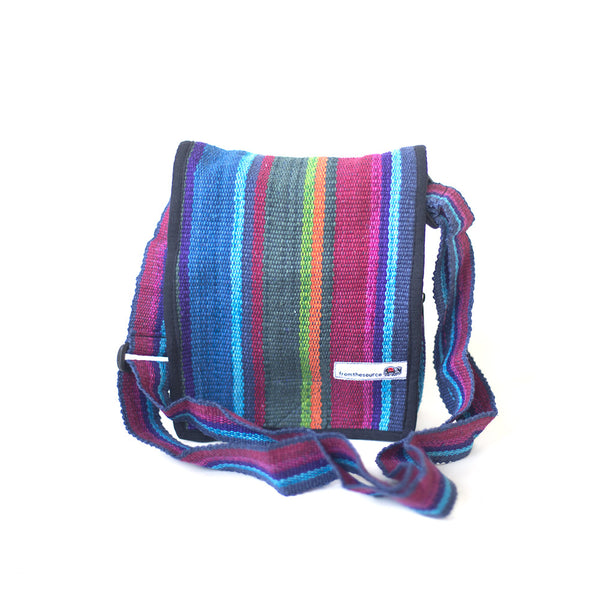 Four Pocket Colourful Small Fair Trade Shoulder Bag with Long Strap ...