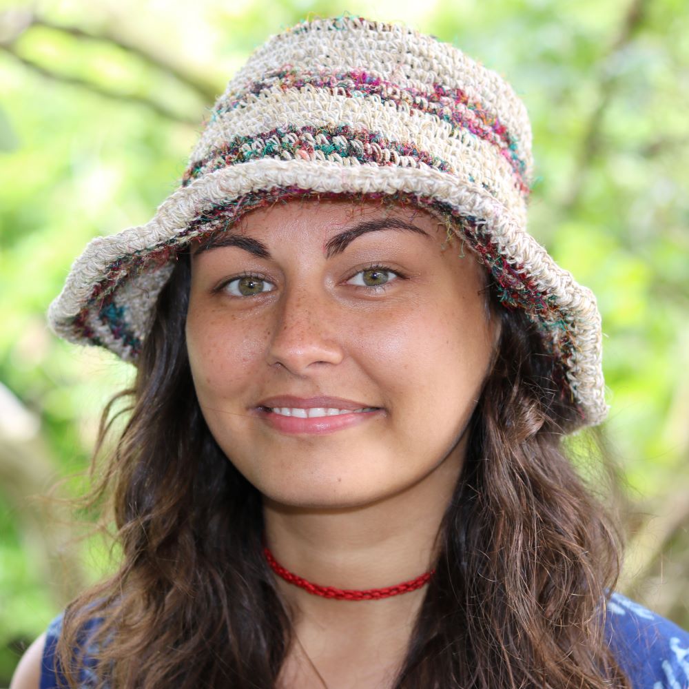 sun hat with sari silk brim detail – From The Source