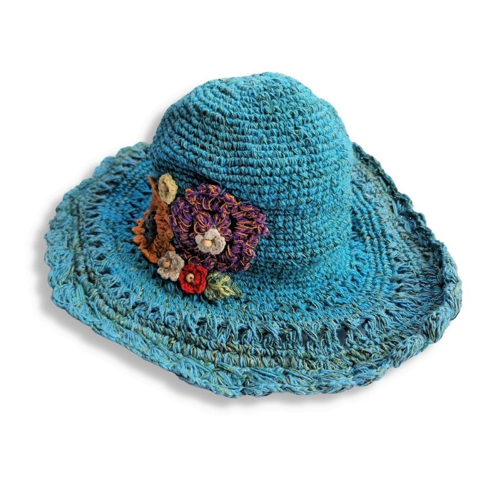 flower detail sun hat – From The Source